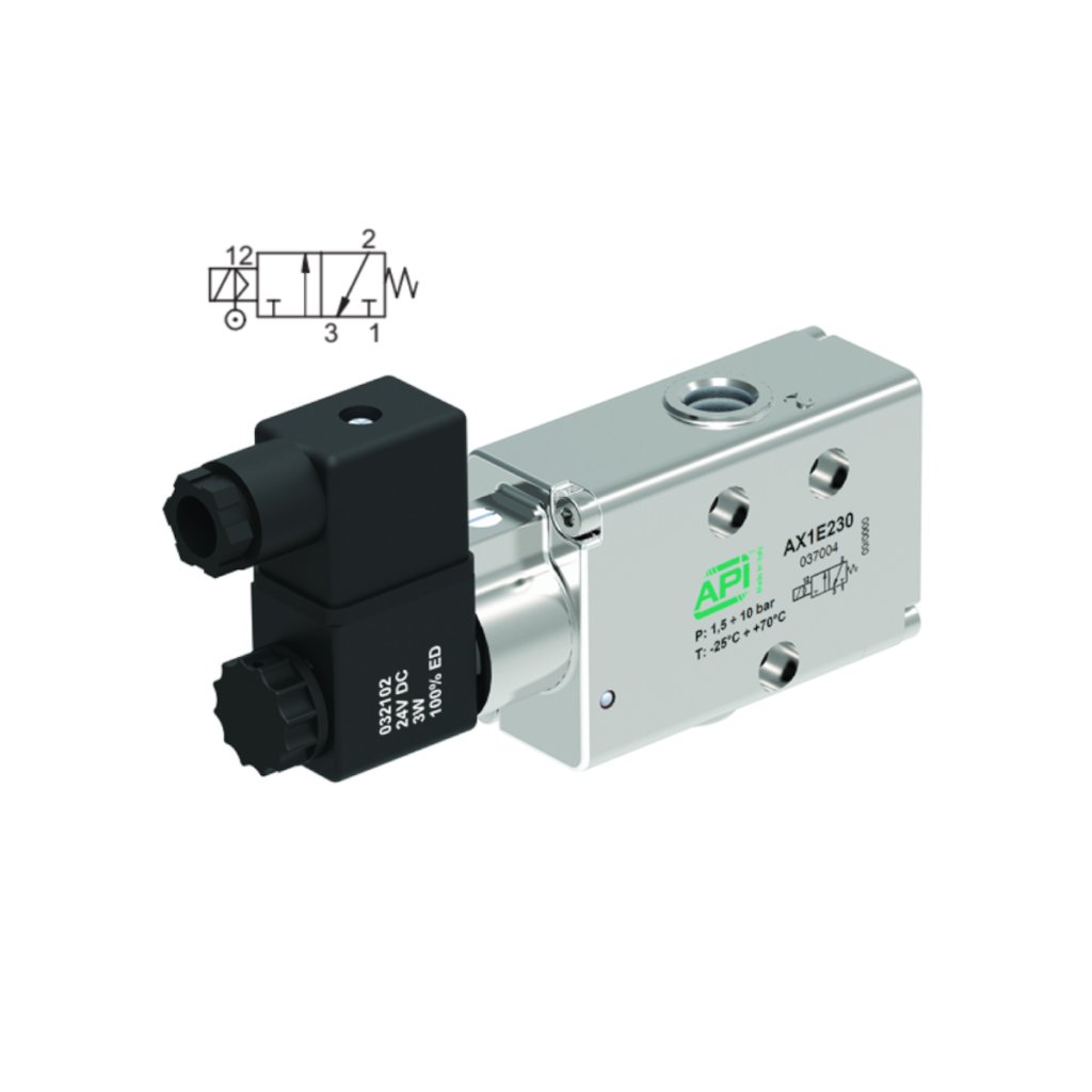 3/2 NC External Air Pilot Inline Valve Interface (Electrically Operated ...