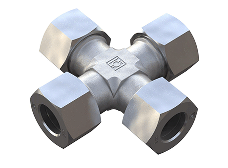 Mild Steel Cross Compression Fittings | Hydraulic Megastore