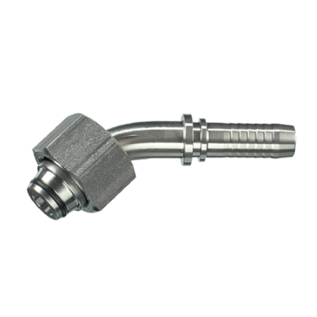 Stainless Steel Metric 45º Swept Female (S Series) Hose Insert For Hose ...
