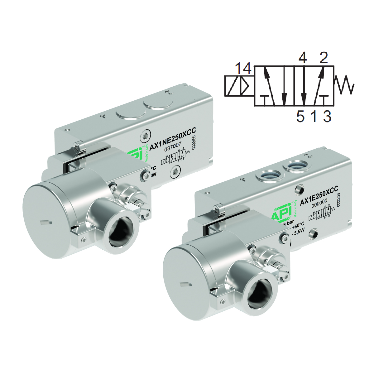 Buy 5/2 Solenoid/Spring Fully Stainless Flameproof Coil Inline & NAMUR ...