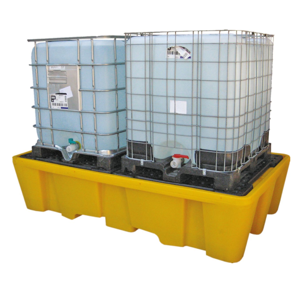 Double IBC Spill Pallet With Framed Cover (2480 X 1480 X 2300H) | BBC2/FRCO