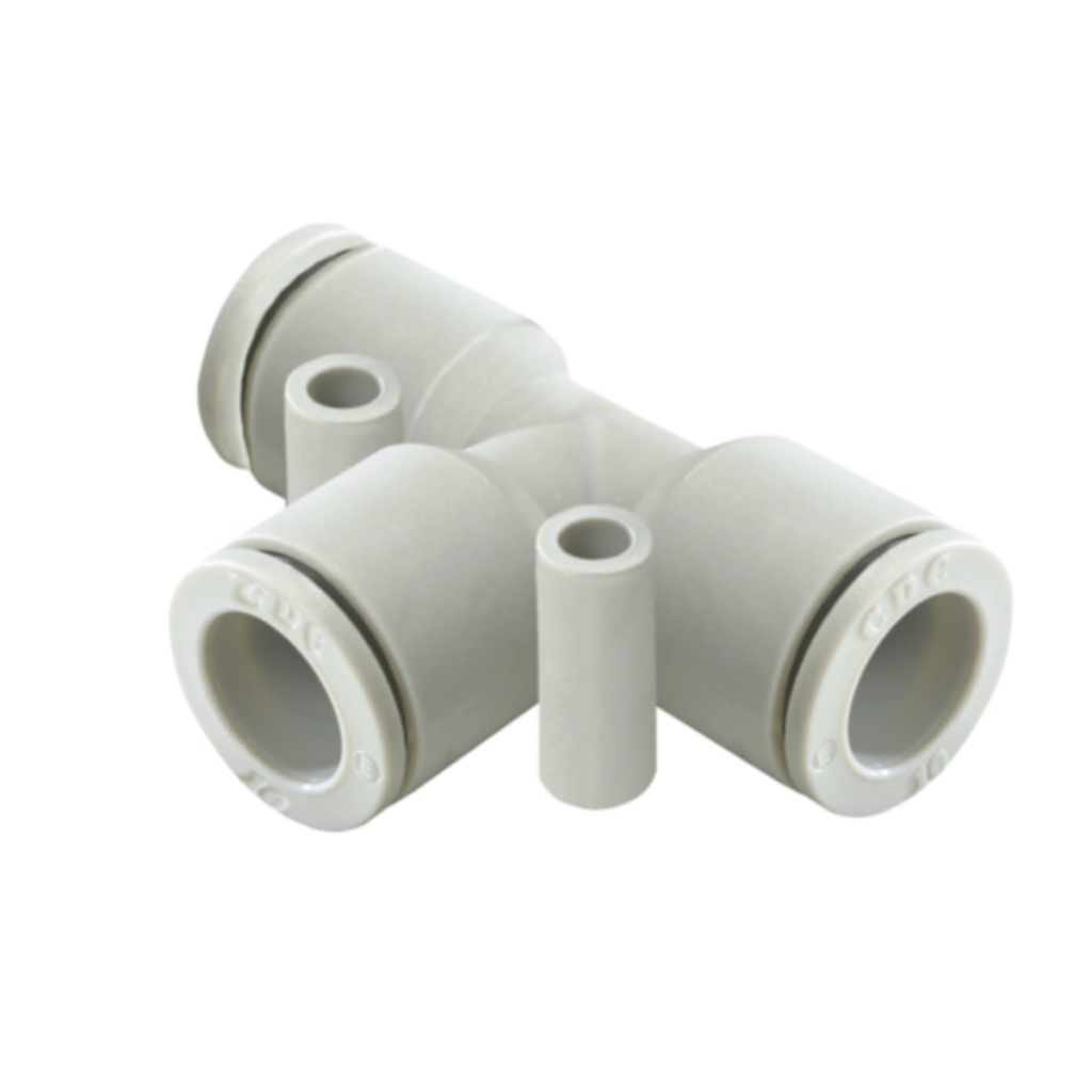 6mm OD X 6mm OD UNION TEE ONE-TOUCH NEW WHITE 20BAR/80c | CDMPUT06W