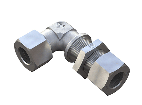 S Series Elbow Bulkhead Fitting - Complete With Lock Nut | Hydraulic ...