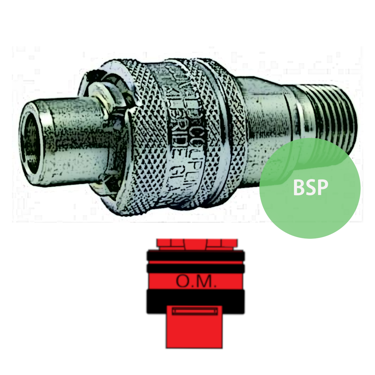 OM Macdonald Coupling Male BSP | Hydraulic Megastore