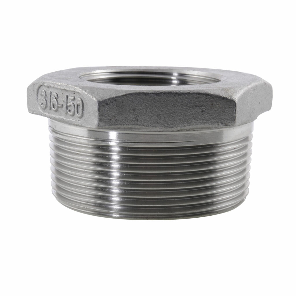 3" X 2" NPT REDUCING BUSH MALE/FEMALE 150LB 316 STAINLESS STEEL | RB4832N