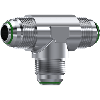 SS. M JIC UNION TEE WITH O'RING 7/16" 20H UNF | ZS50506OR