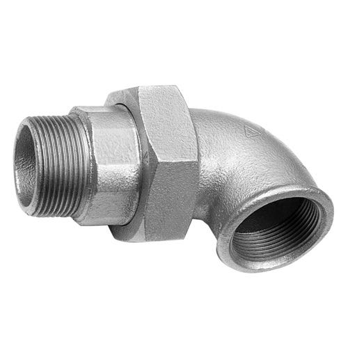 1" BSPT/BSPP M/F GALV UNION ELBOW | AL-098F9
